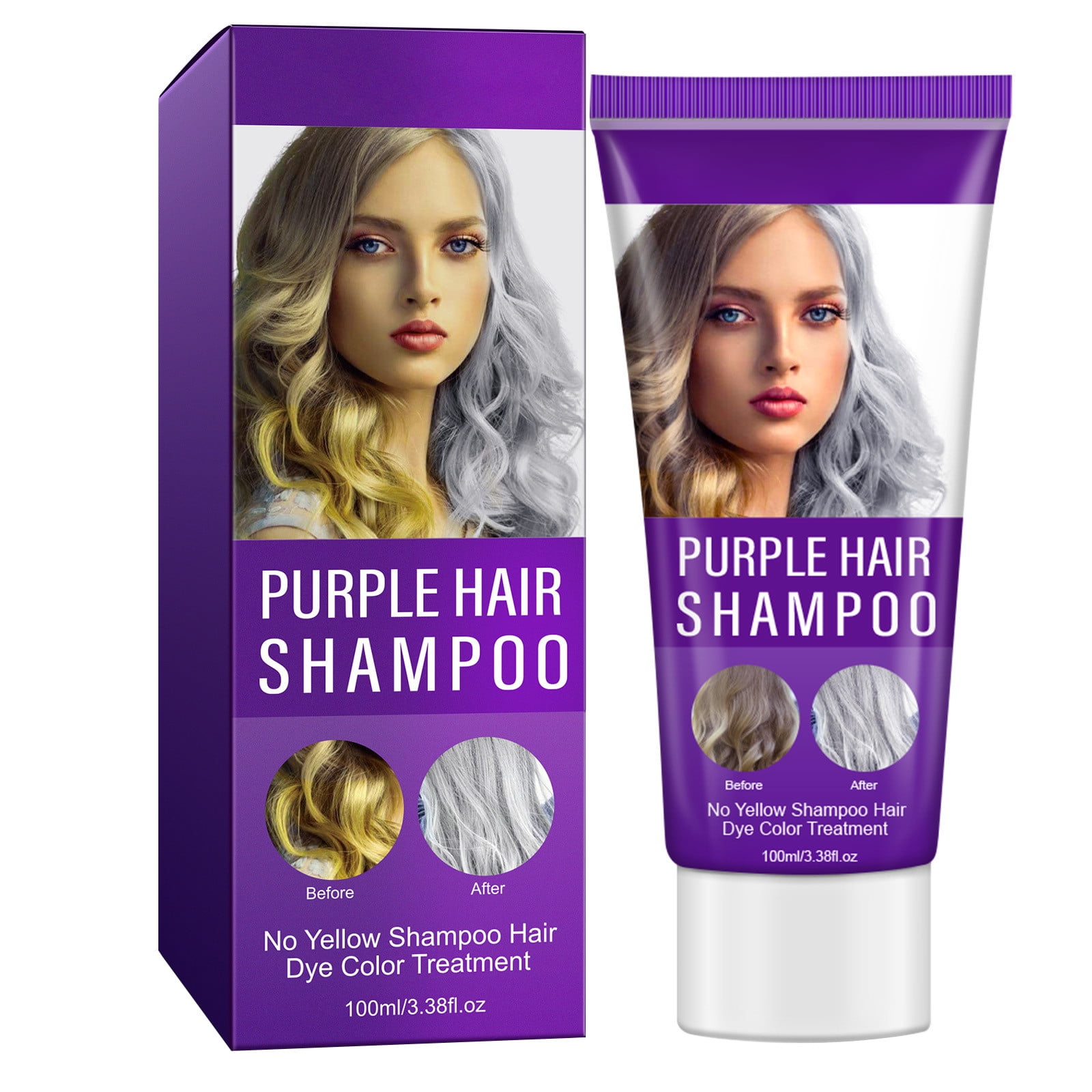 AOVUWU Purple Hair Shampoo for Blonde and Silver Hair No Yellow Tones ...