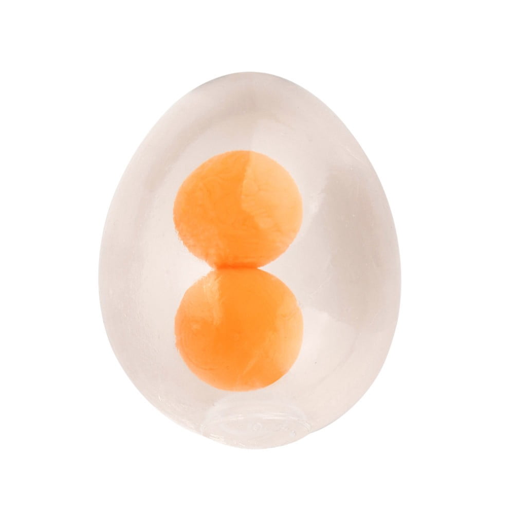 AOVUWU Realistic Double Yolk Egg Stress Ball Squeeze Toy for Anxiety ...