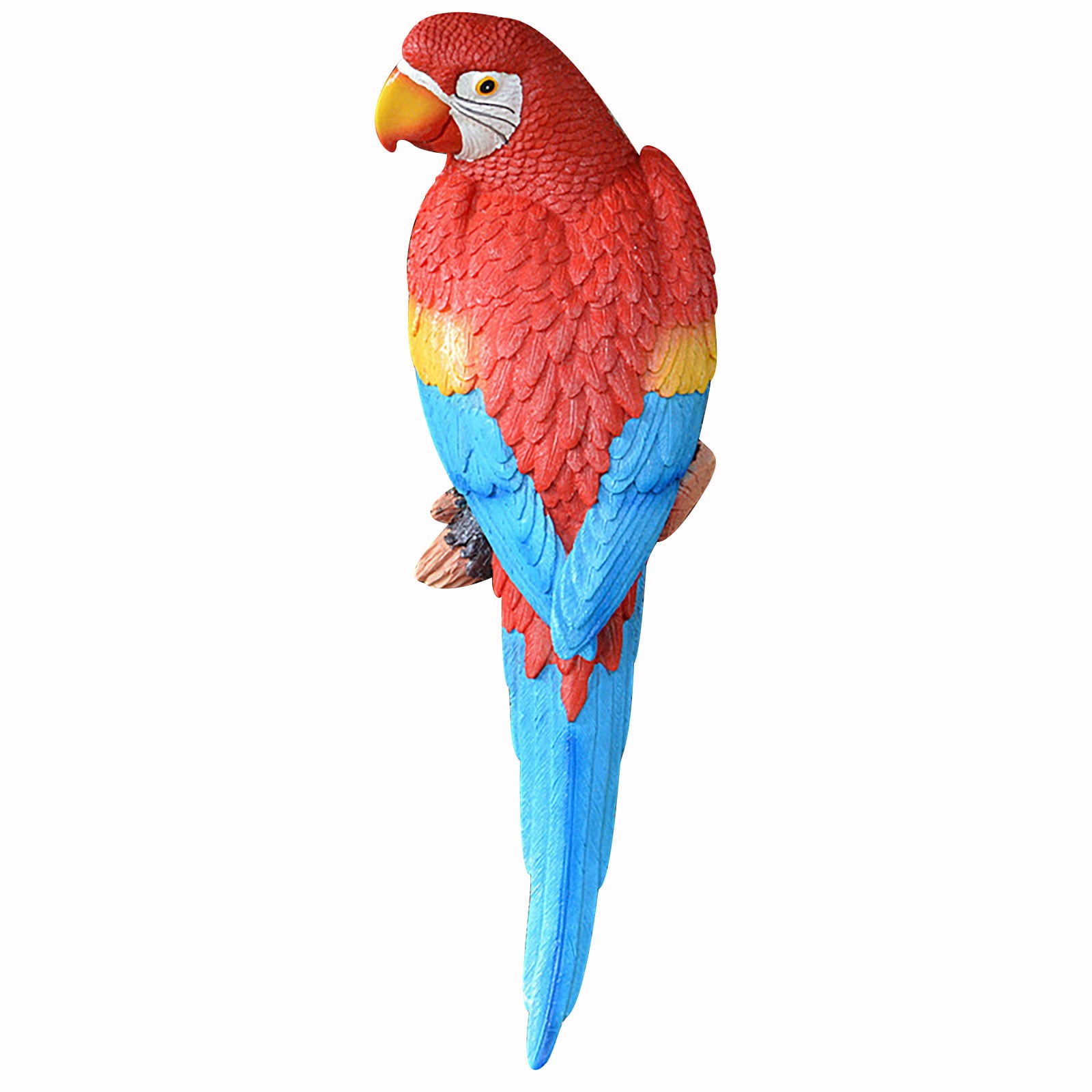 AOVUWU Red Hanging Parrot Statue In Courtyard Garden Tree Interior Home ...