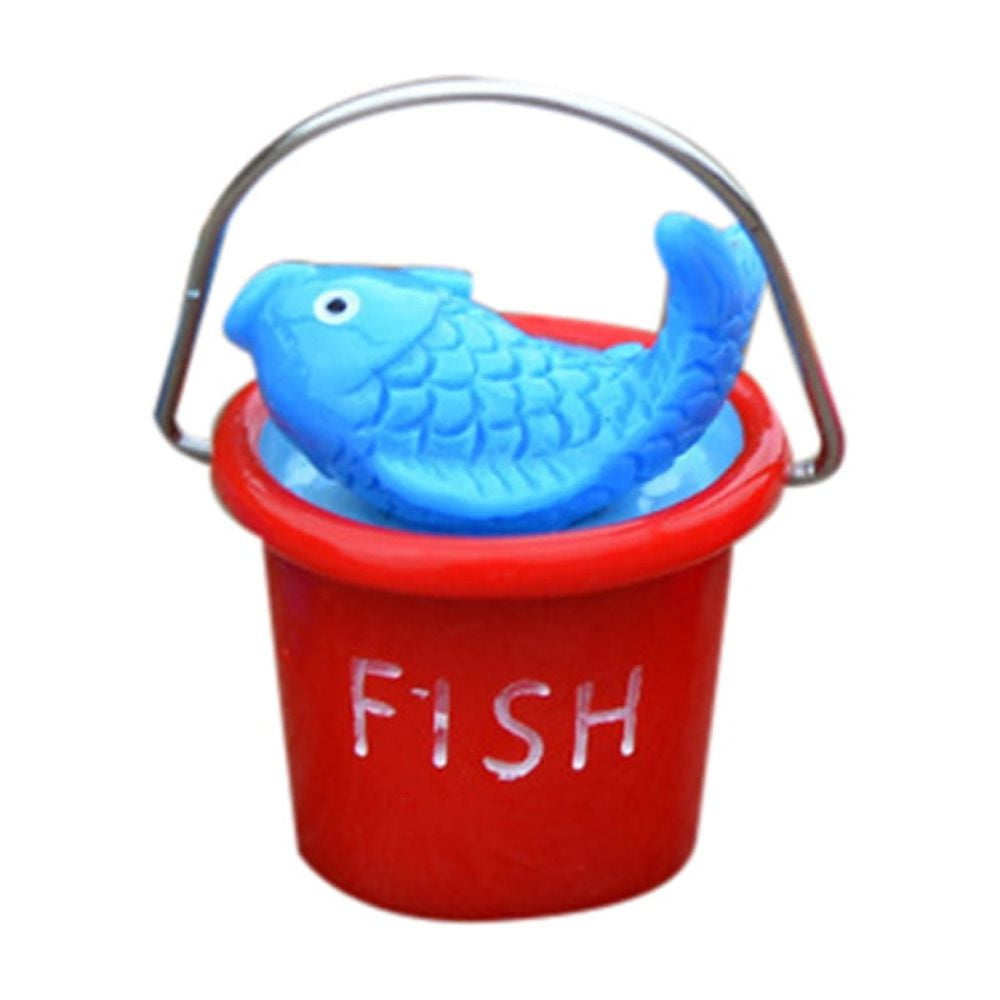 AOVUWU Resin Miniature Beach Bucket DIY Craft Accessory Home Garden ...