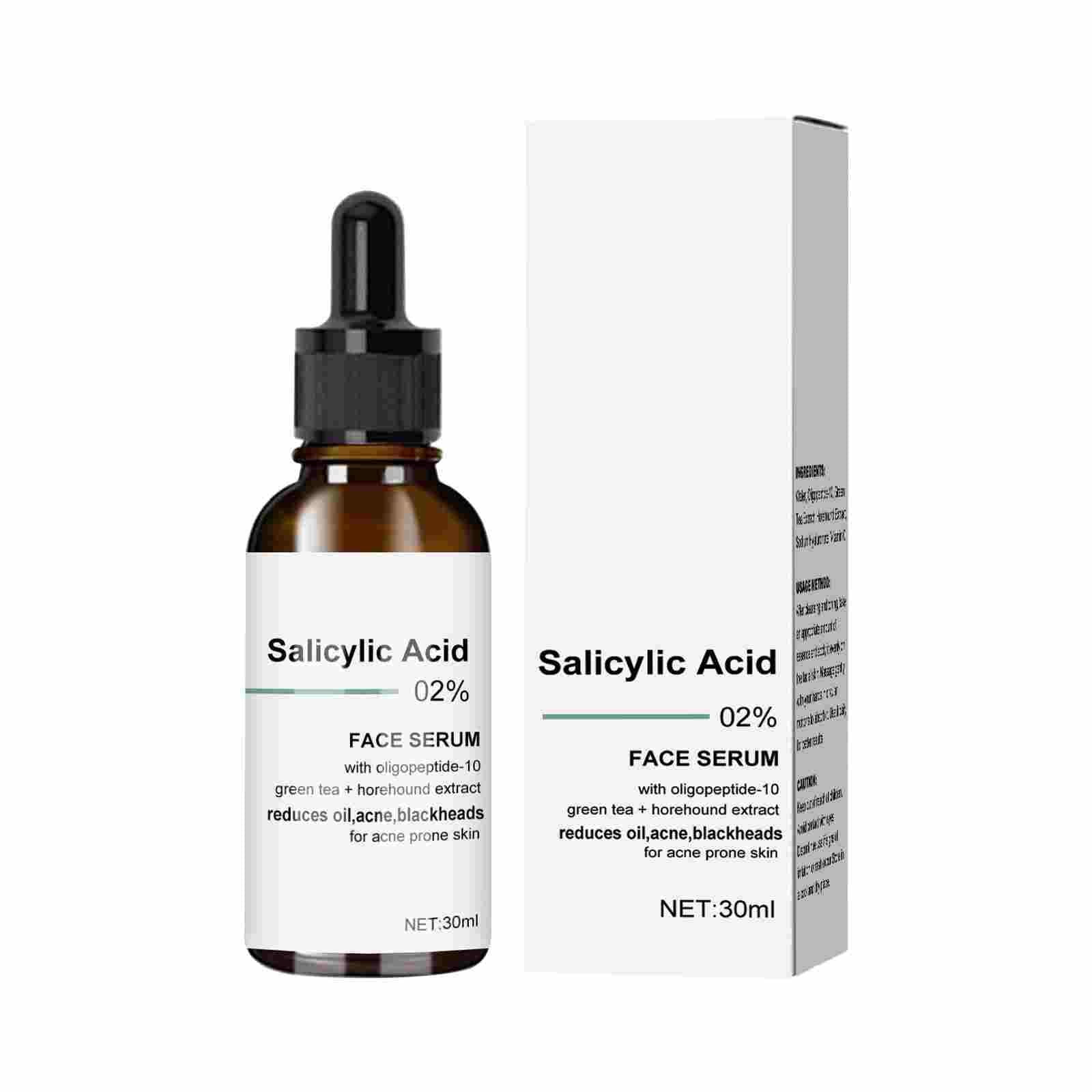 AOVUWU Salicylic Acid 2% Face Serum with Oligopeptide-10, Tea ...