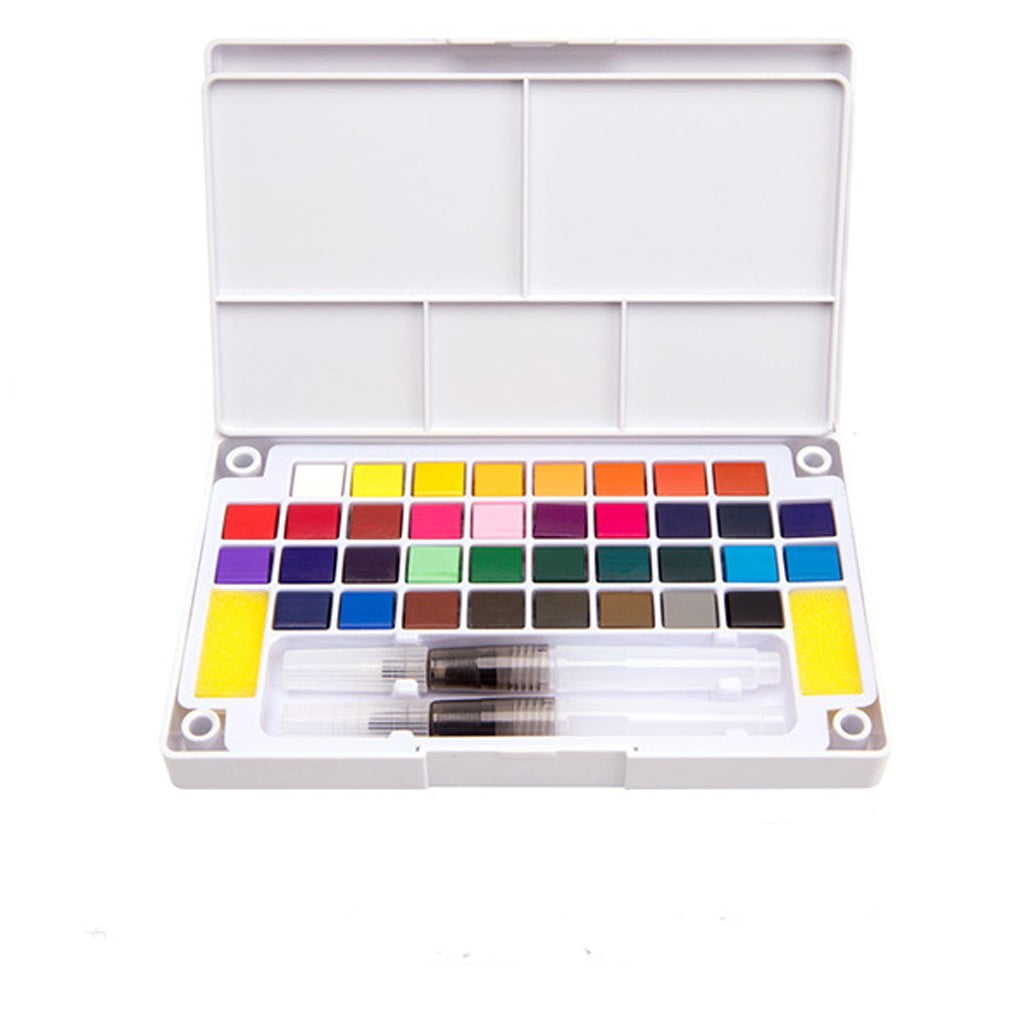 AOVUWU Solid Watercolor Paint Set Paints Watercolor Water Brush Paint ...