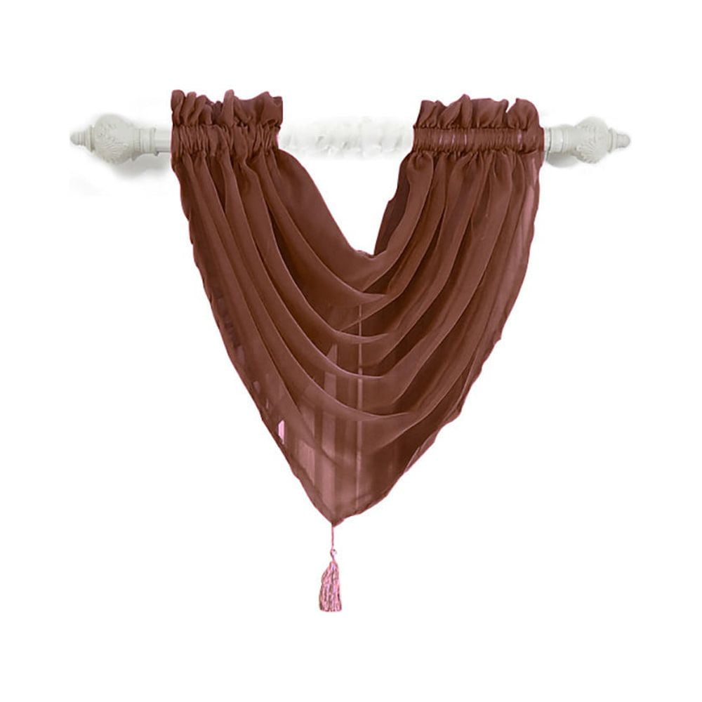 AOVUWU Voile Curtain Swags All Colours Pelmet Valance Net Curtains ...