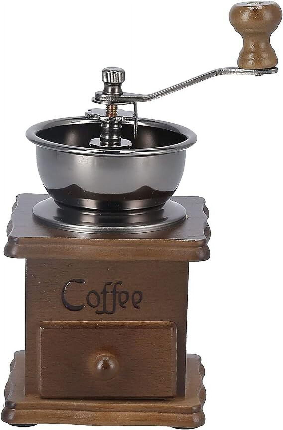 AOWEE Retro Coffee Grinder, Manual Coffee Grinder Drawer Type Hand ...