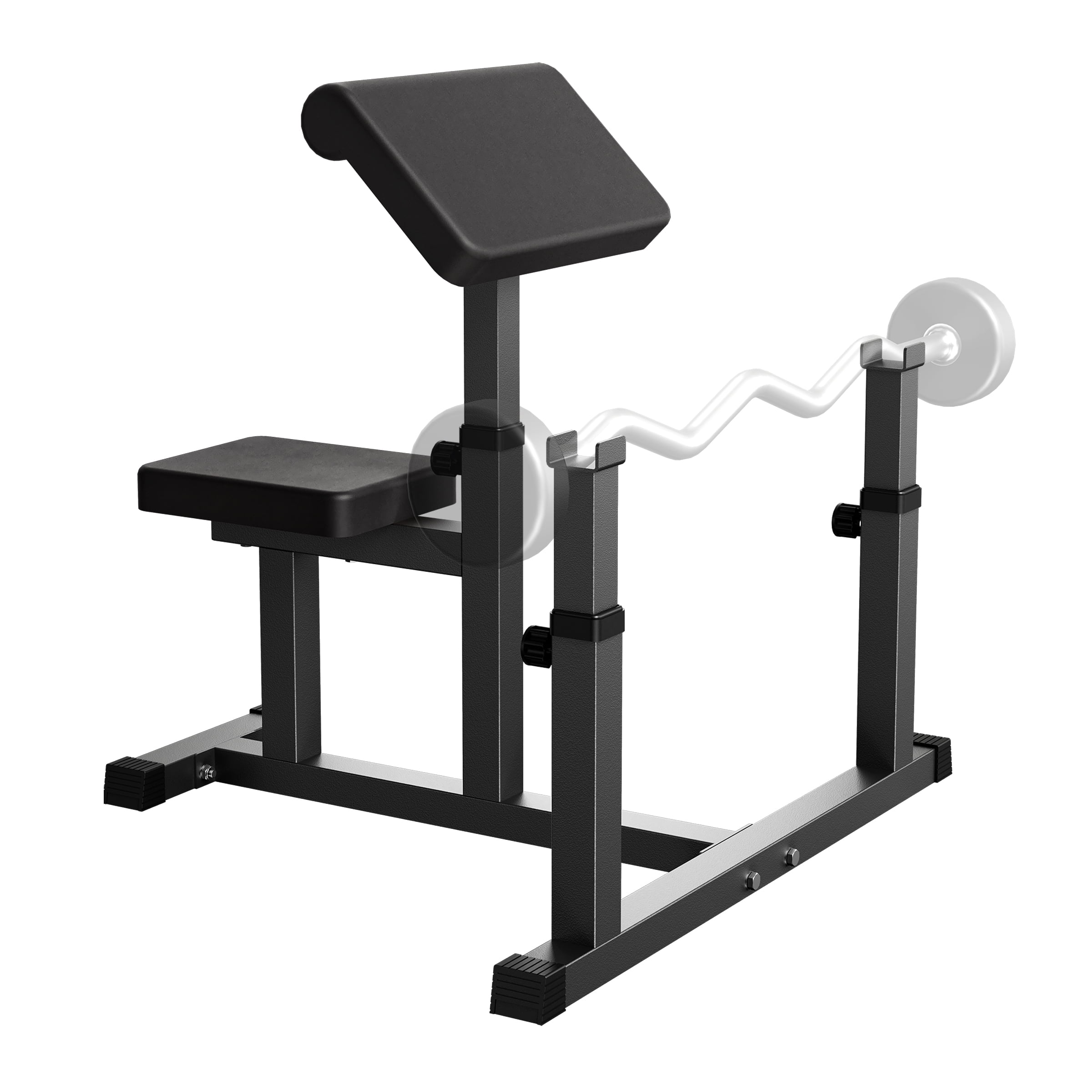 AOWINNOX Preacher Curl Bench, Bicep Curl Machine, Tricep Workout ...