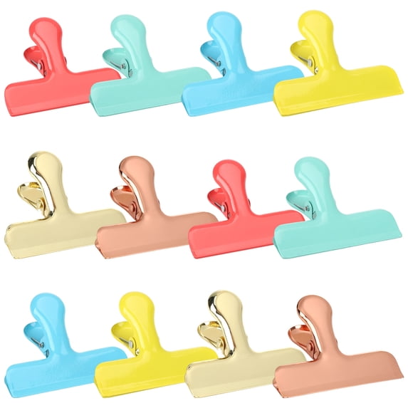 AOWOO 12 Pcs Stainless Steel Chip Clips 3 Inch, Chip Clips for Food ...