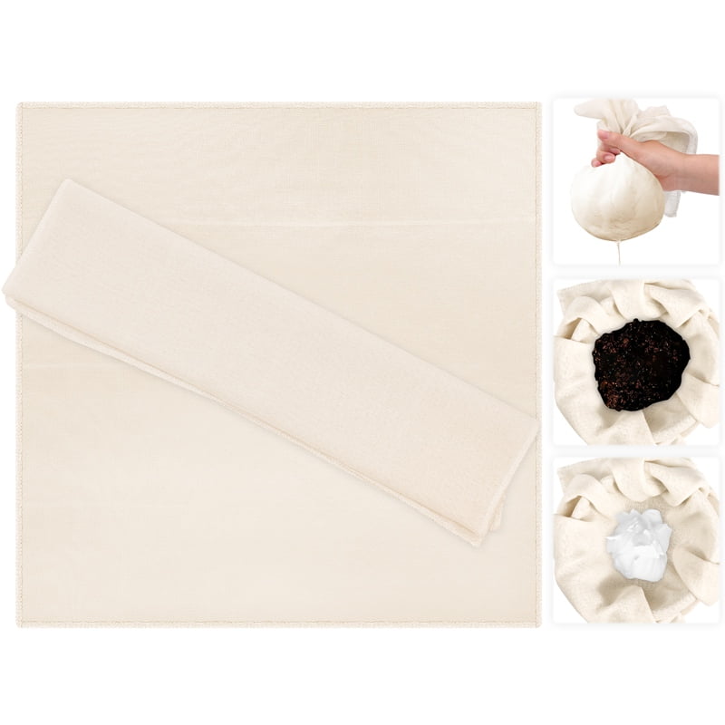 Reusable Cheesecloth 12 Pack, Unbleached Cotton Muslin, 20x20 Inch ...