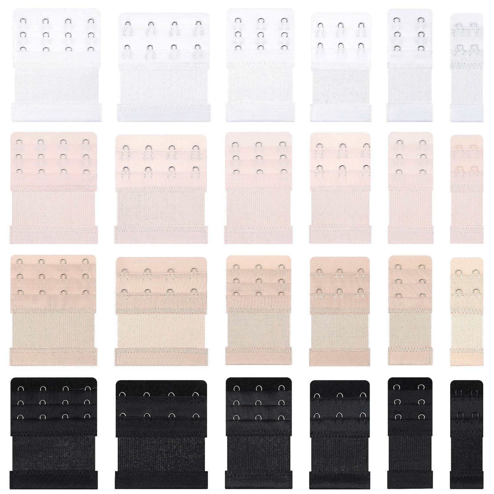 AOWOO 18 Pcs Bra Extenders, 2 Hooks, 3 Hooks, 4 Hooks, Elastic Bra ...