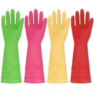 MAMISON 3 Pairs Colorful Reusable Waterproof Household Dishwashing ...