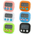 AOWOO 6 Pack Digital Kitchen Timer, Digital Timer with Big Display Loud ...