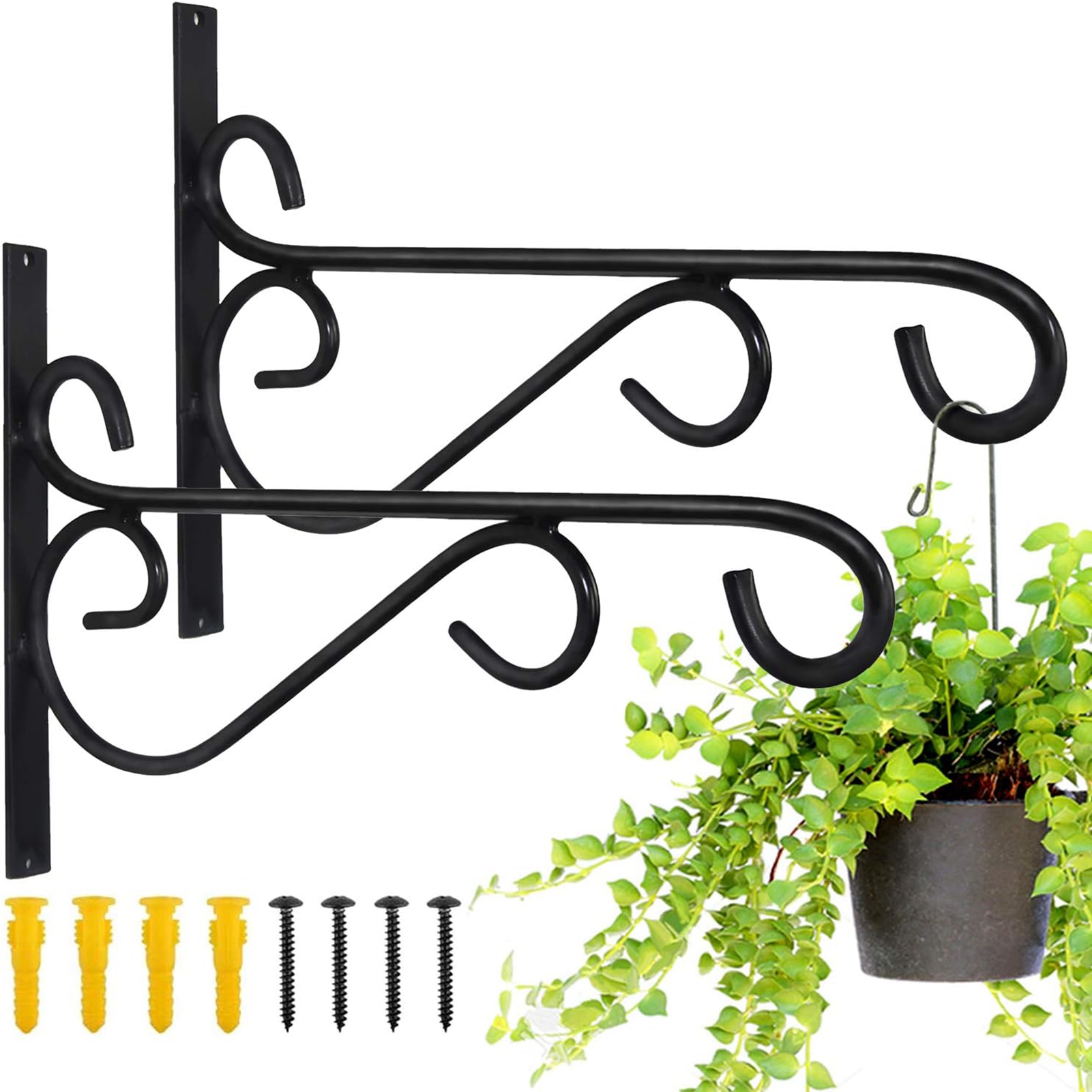 Sorbus Macrame Plant Hanger Indoor Outdoor Hanging Plant Pots Cotton ...