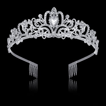 DESIGNICE Crown Crystal Rhinestone Wedding Headpiece Princess Crown ...