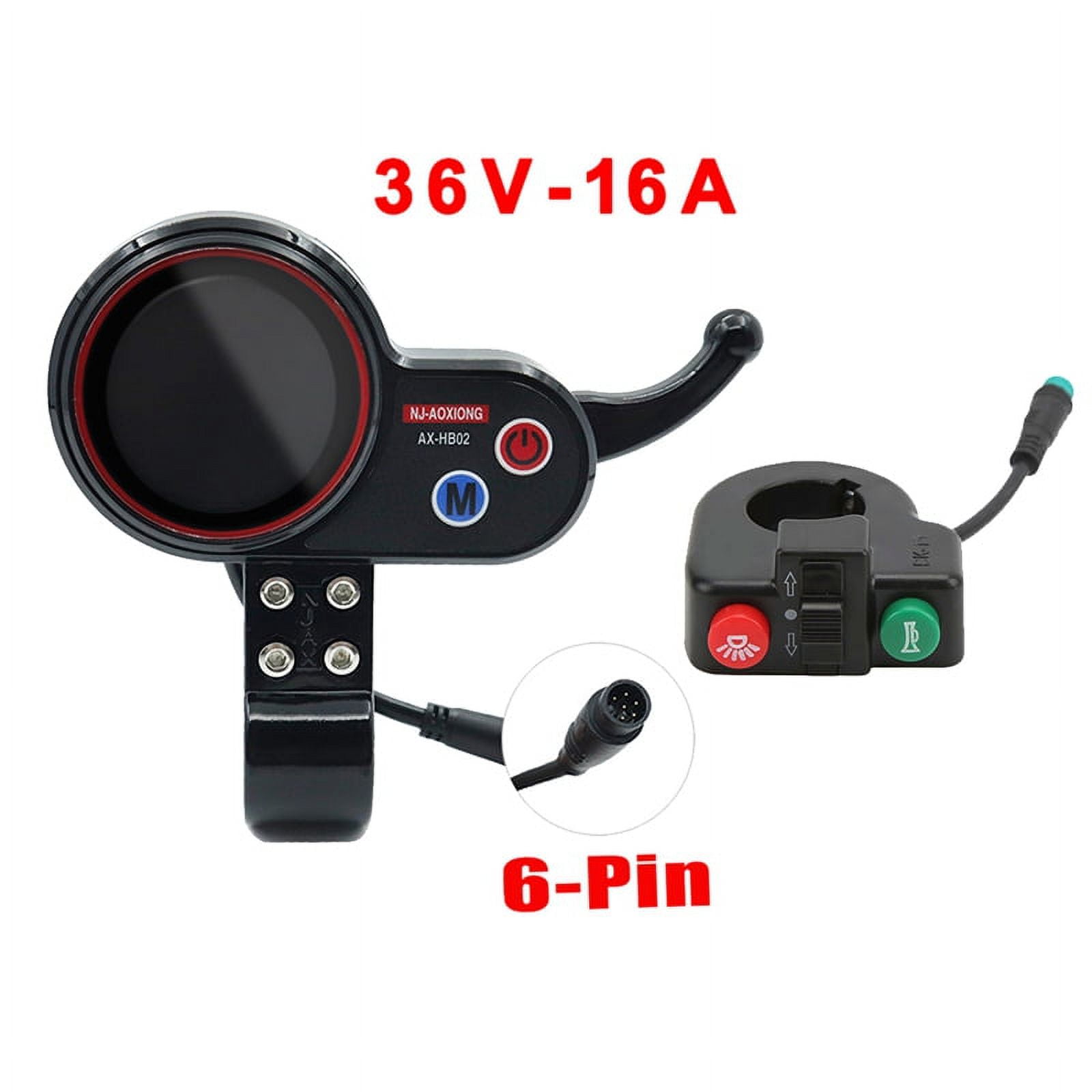 -AOXIONG AX-HB02 Electric Scooter Dashboard Meter+Switch Button 36V 48V ...
