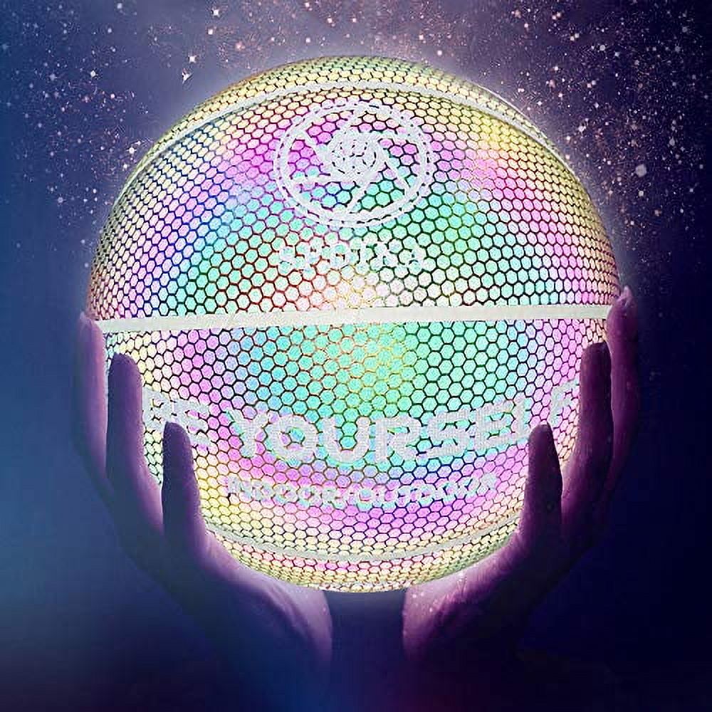 AOZBZ Glow Basketball NO.7 Holographic Basketball Glow in The Dark for ...