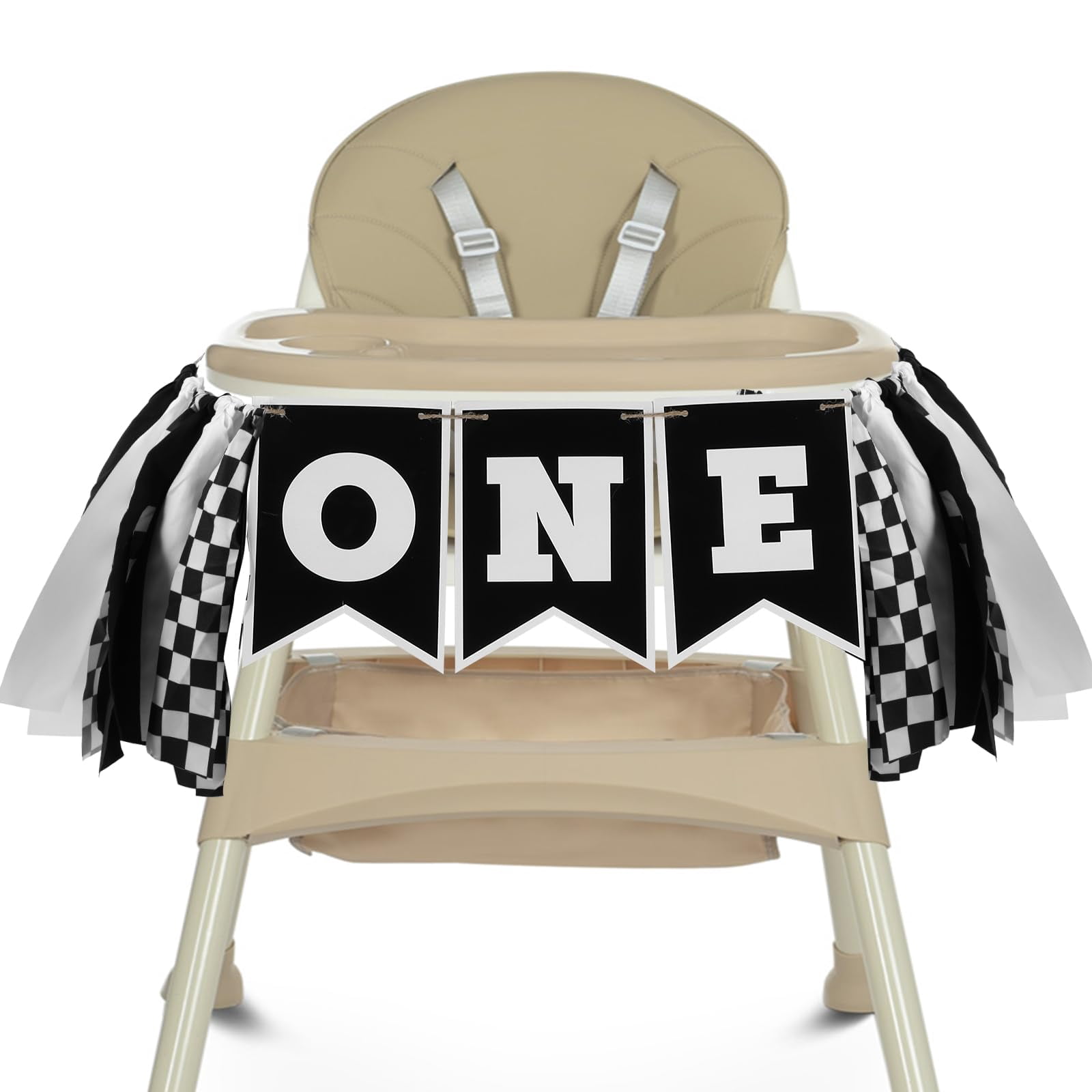 AOZUO 1st Birthday High Chair Banner, KKS1 Racecar Birthday Banner ...