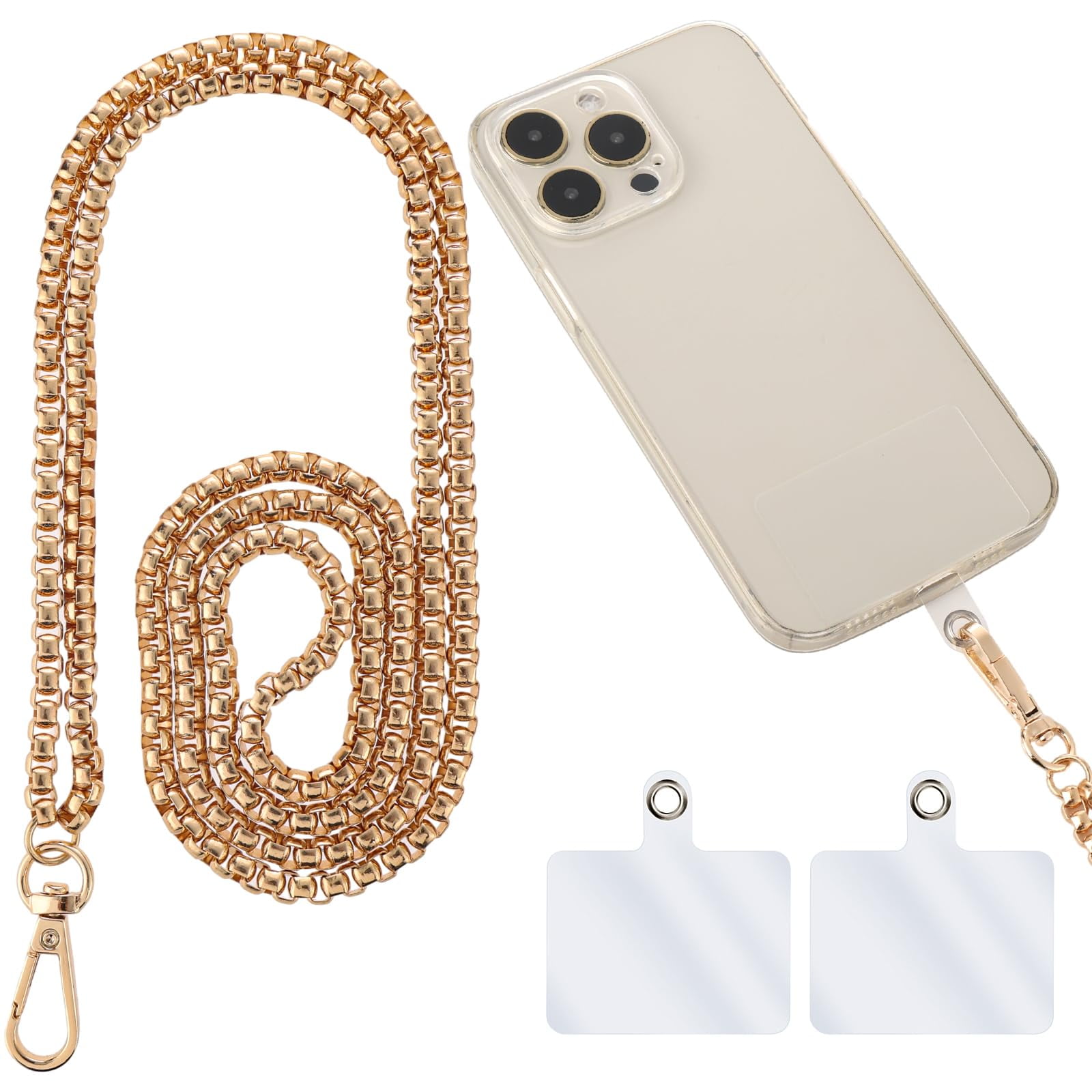 AOZUO Metal Phone Chain Holder, Universal Phone Lanyard Cell Phone ...