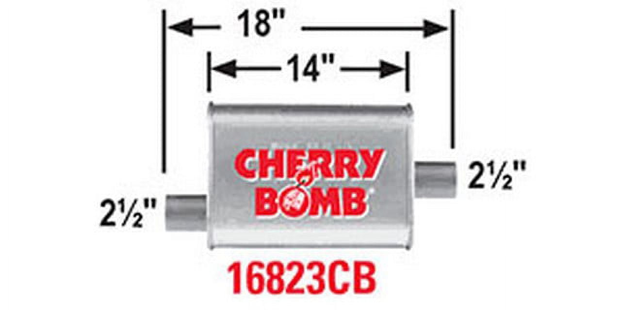 AP EXHAUST PRODUCTS 16823CB MUFFLER - CHERRY BOMB TURBO, MED. OVAL-O/C ...