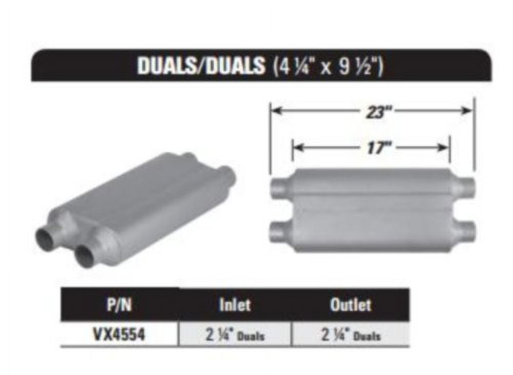 AP EXHAUST PRODUCTS VX4554 MUFFLER - XLERATOR VX PERFORMANCE - Walmart.com