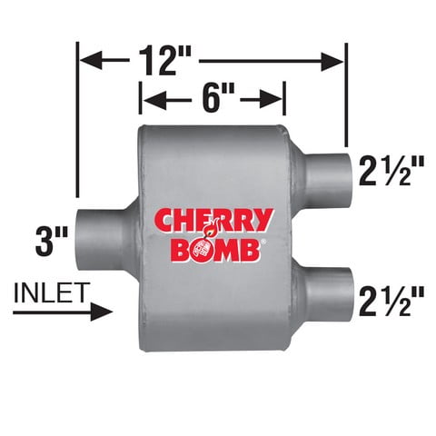 AP Exhaust Products 7427CB Muffler - Cherry Bomb Extreme Oval 3In Id/2 ...