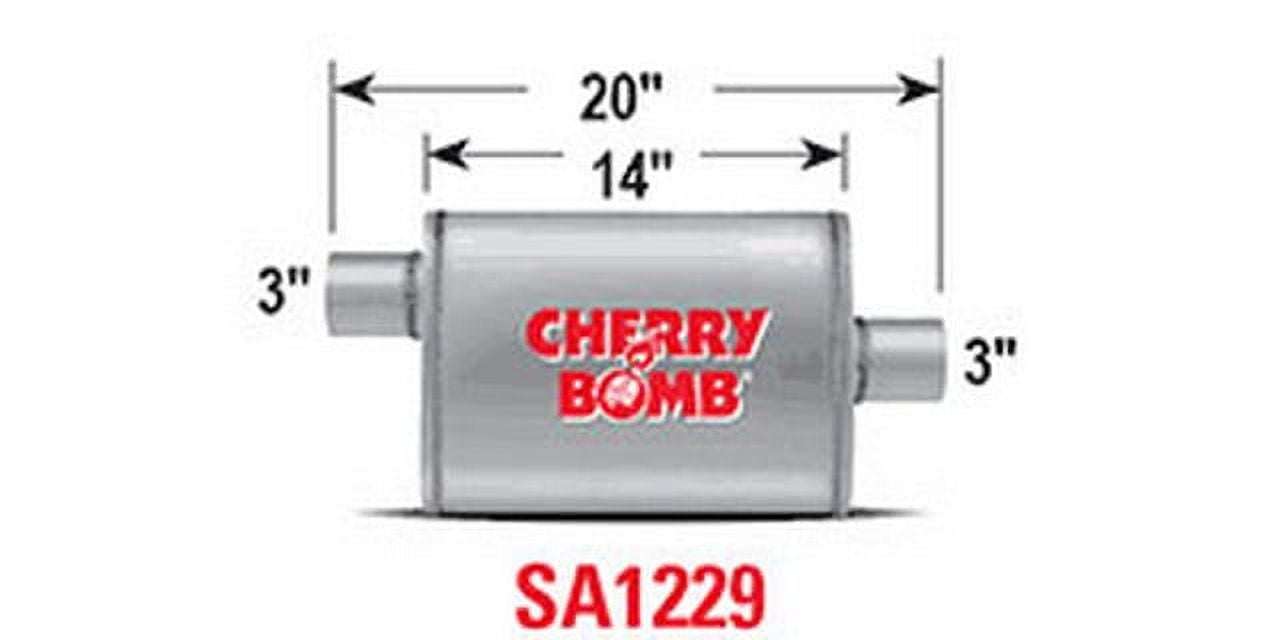 AP Exhaust Universal Stainless Steel Muffler, Straight-through, 2" OAL ...