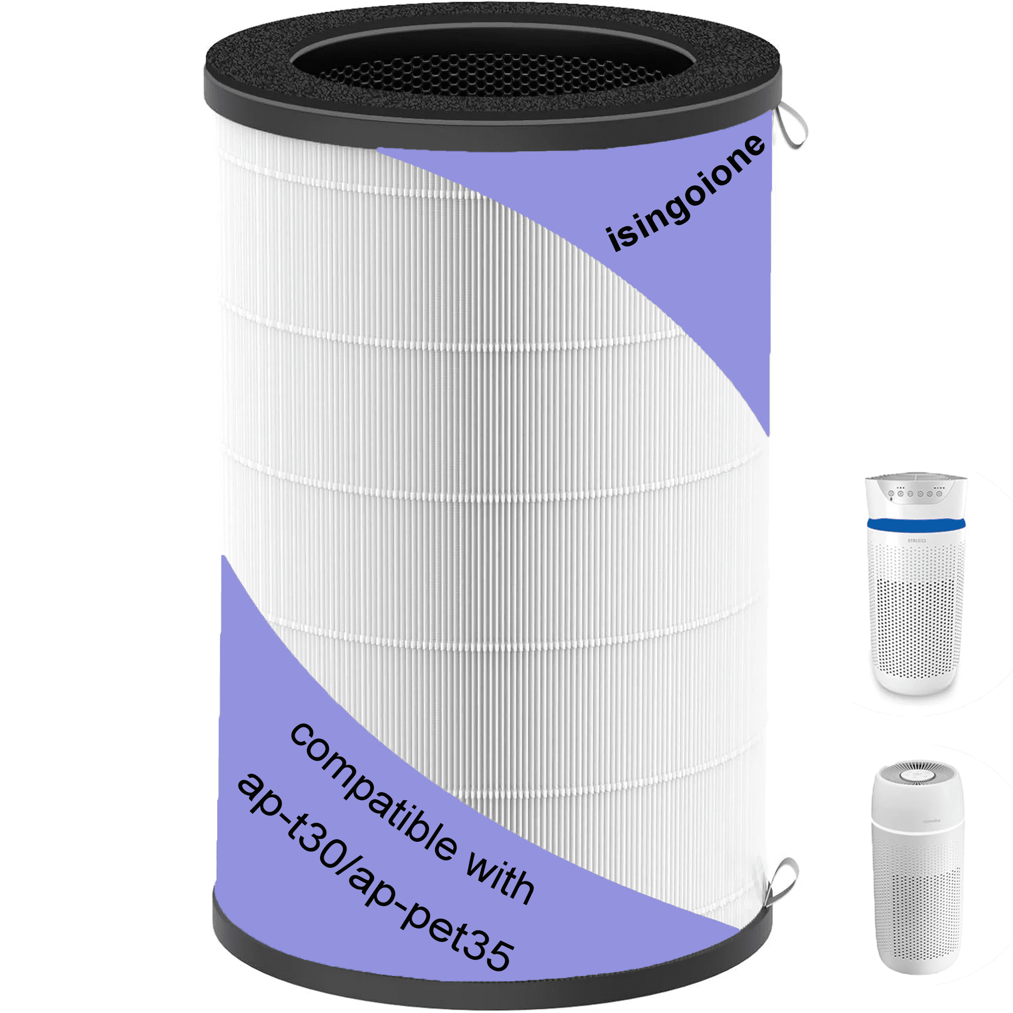 AP-T30 AP-PET35 Replacement Filter Compatible with HoMedics TotalClean ...