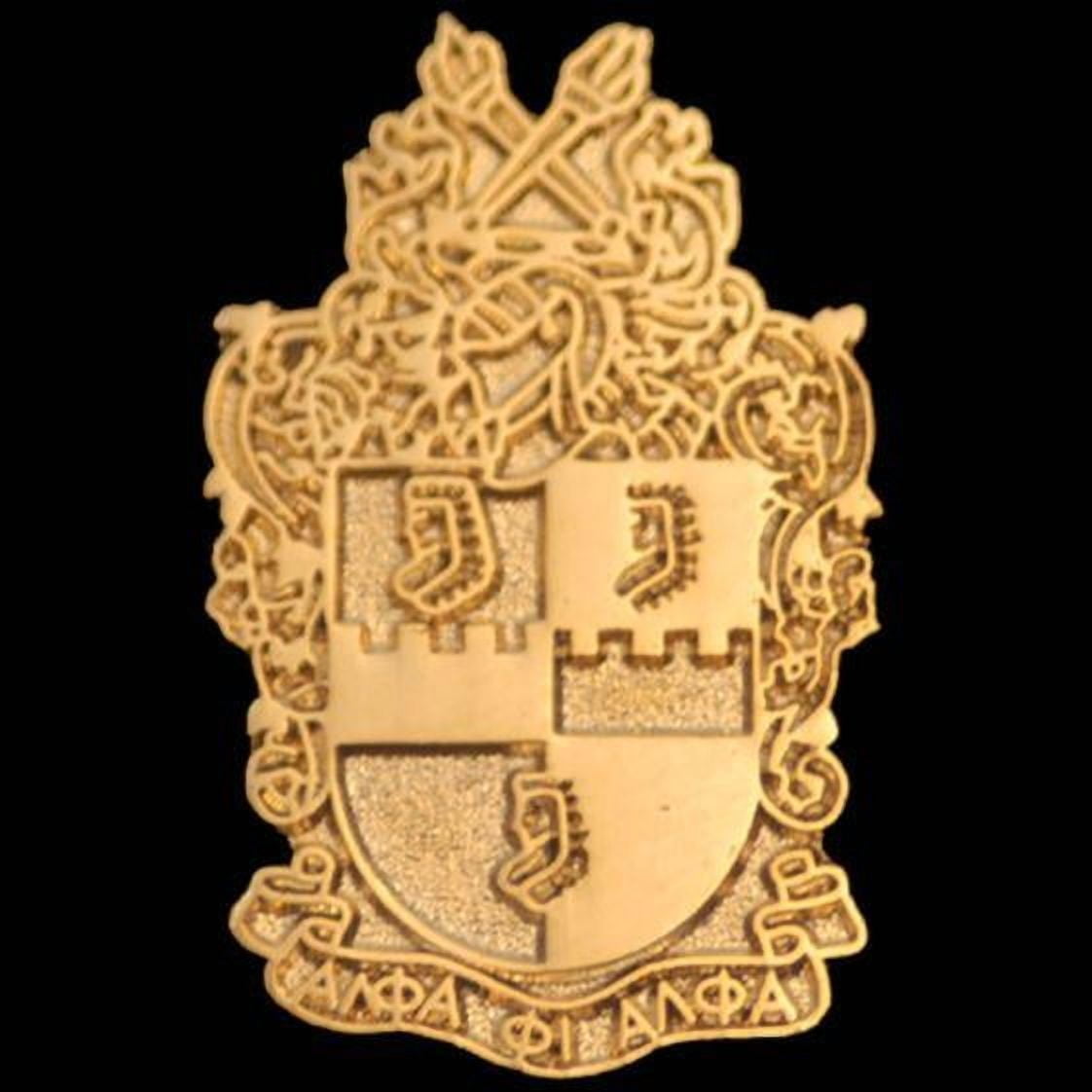 APA 1'' Sandblast Gold Shield Pin - Walmart.com
