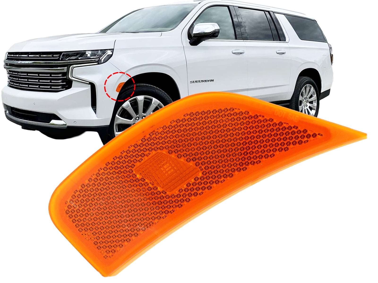 APA Replacement Front LED Side Marker Light for 2021 2022 2023 Suburban ...