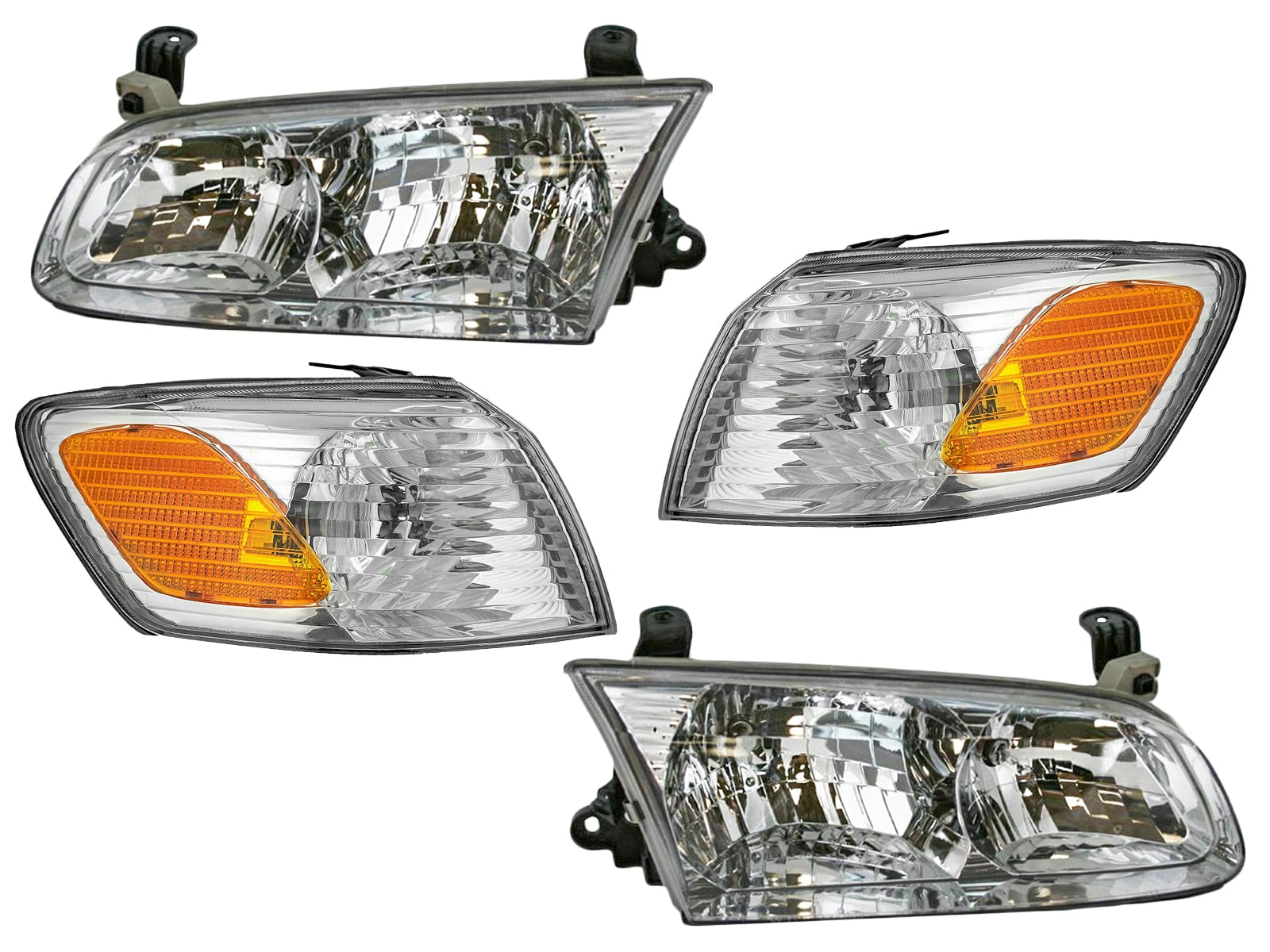 APA Replacement Headlight and Corner Turn Signal Lamp Combination Set ...