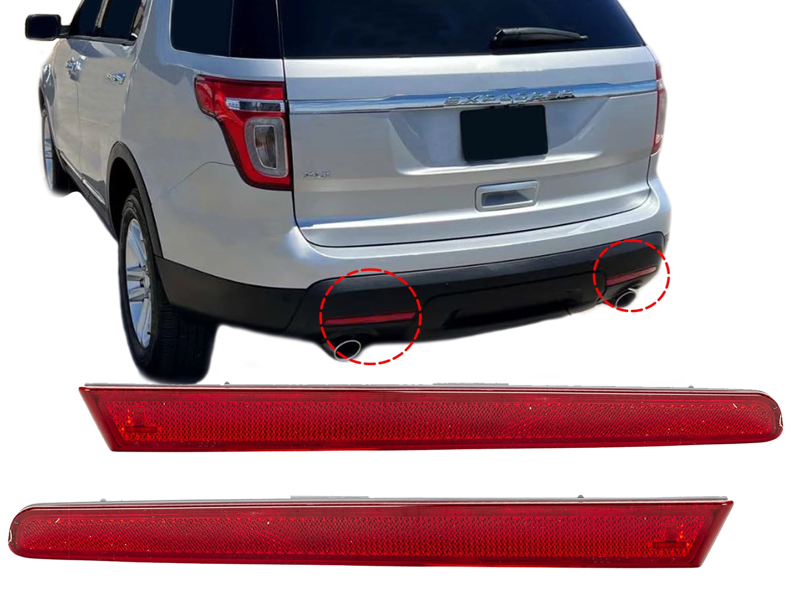 APA Replacement Rear Bumper Reflector for 2011 2012 2013 2014 2015 ...