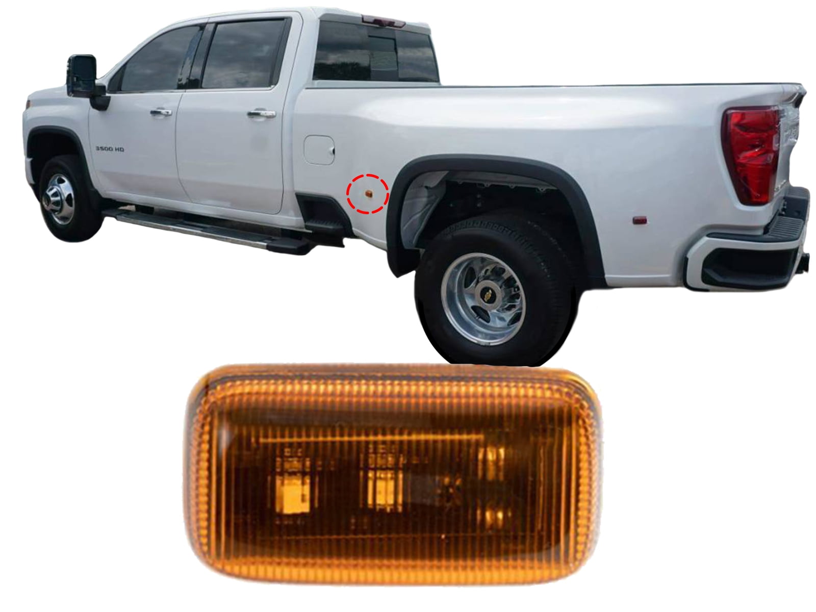 APA Replacement Rear LED Side Marker Lamp for 2015 2016 2017 2018 2019 ...