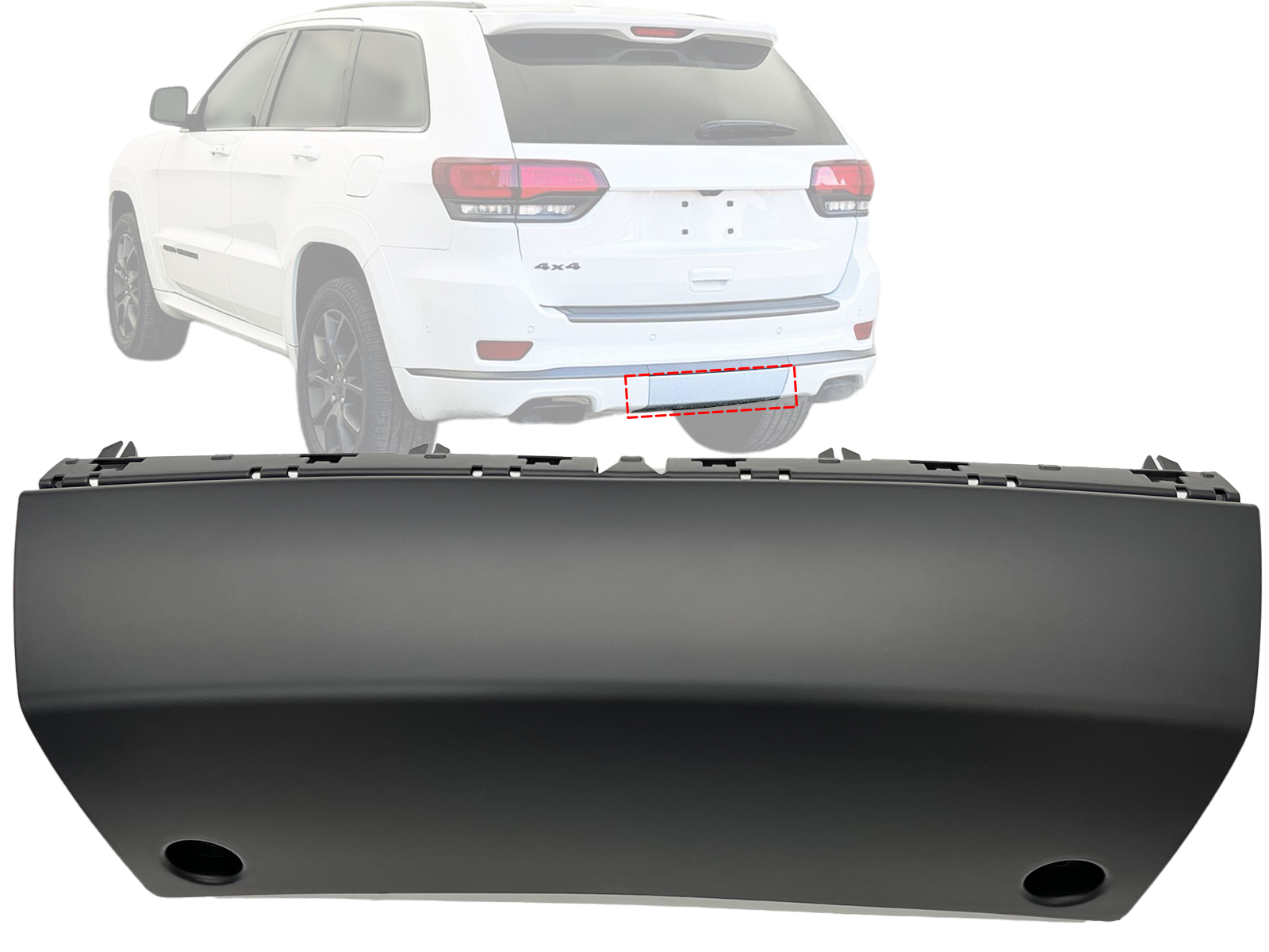 APA Replacement Rear Trailer Hitch Cover for 2014 - 2022 Grand Cherokee ...