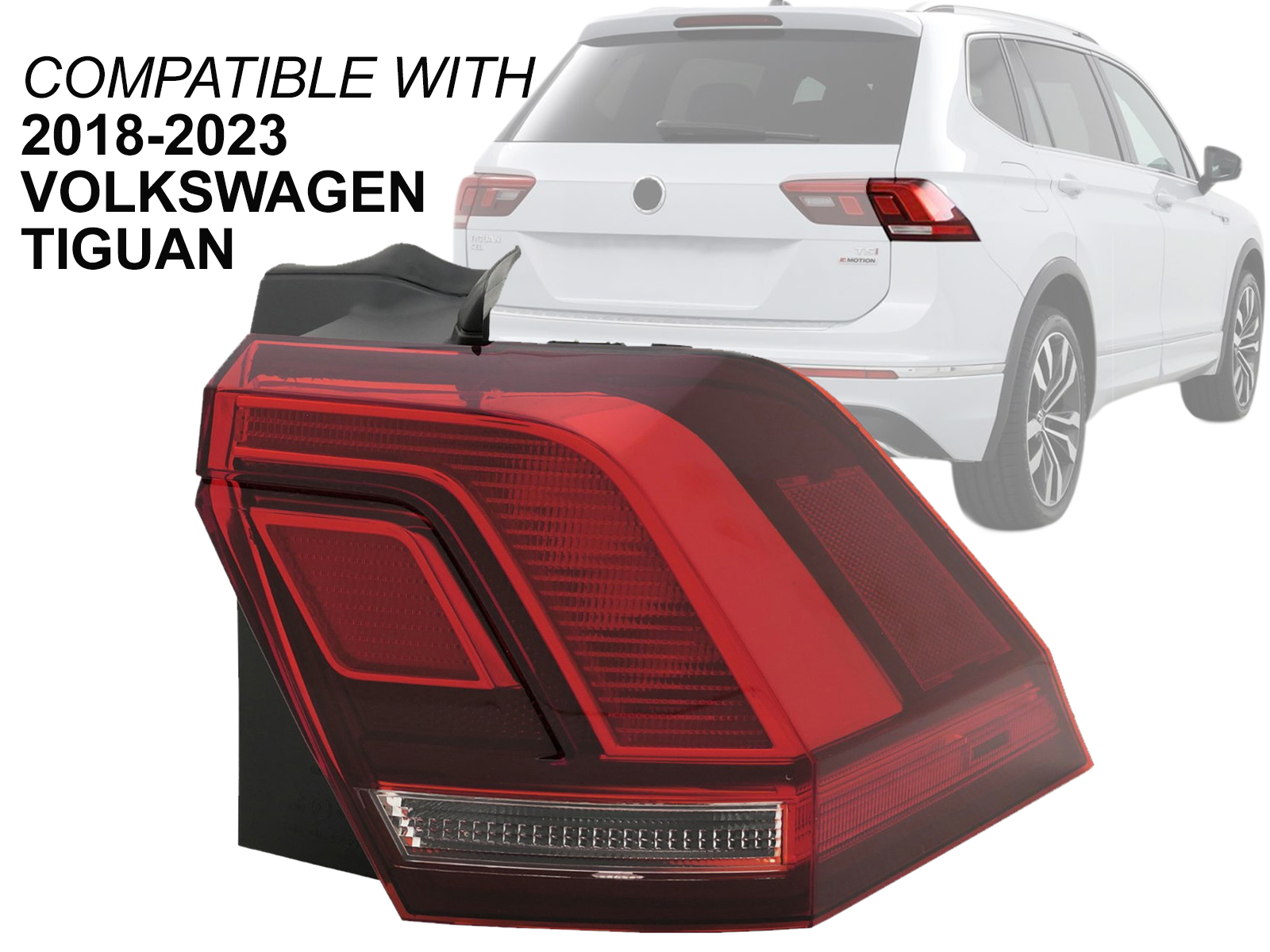 Auto Parts Avenue LED Tail Light, Outer Passenger Right, Fits 2018-2023 ...