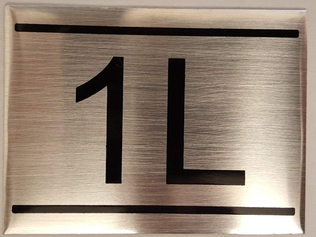 APARTMENT NUMBER SIGN -1L -BRUSHED ALUMINUM (2.25X3) - Walmart.com