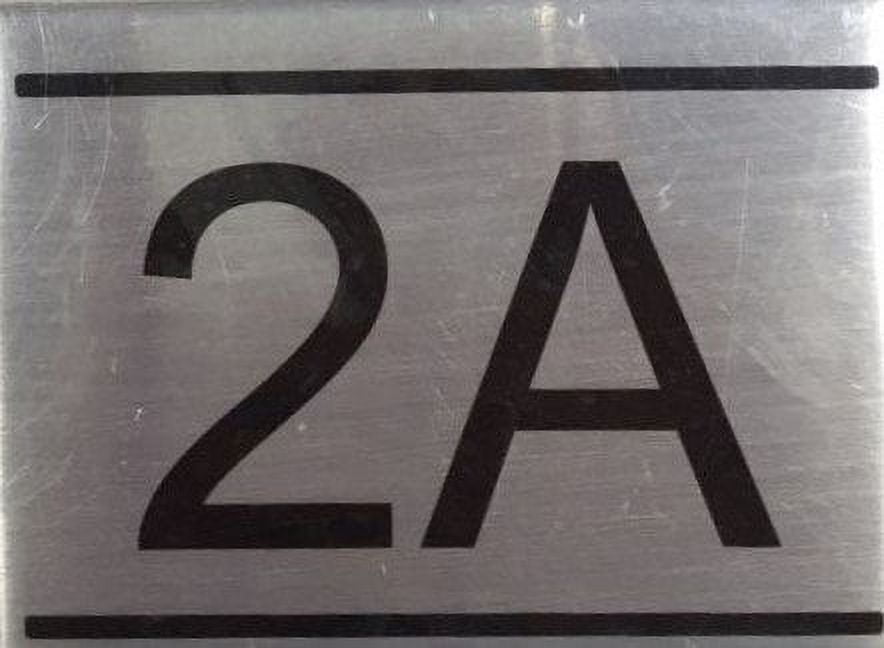 APARTMENT NUMBER SIGN -2A -BRUSHED ALUMINUM (2.25X3) - Walmart.com