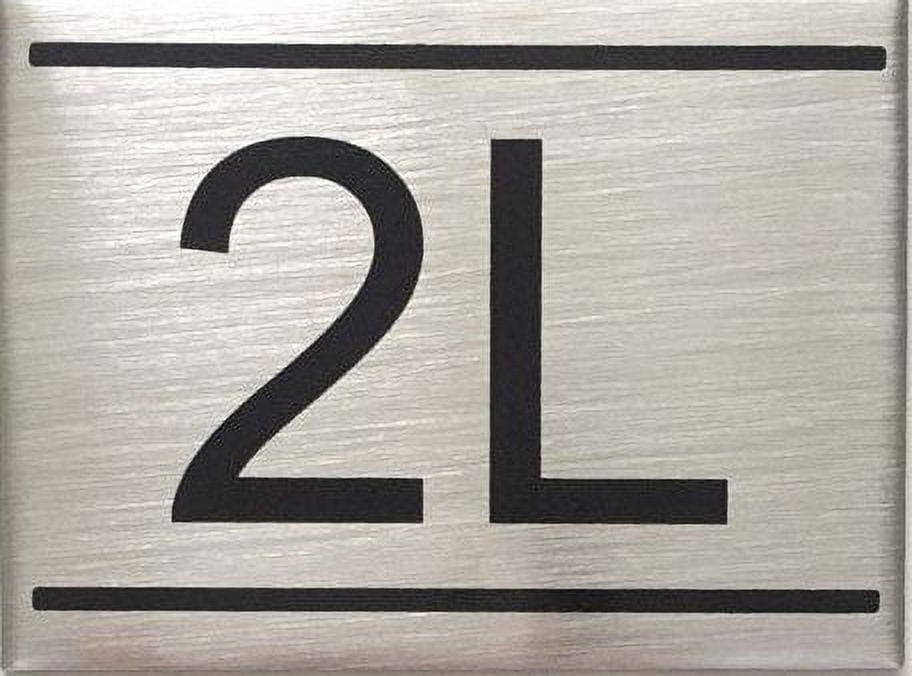 APARTMENT NUMBER SIGN -2L -BRUSHED ALUMINUM (2.25X3) - Walmart.com