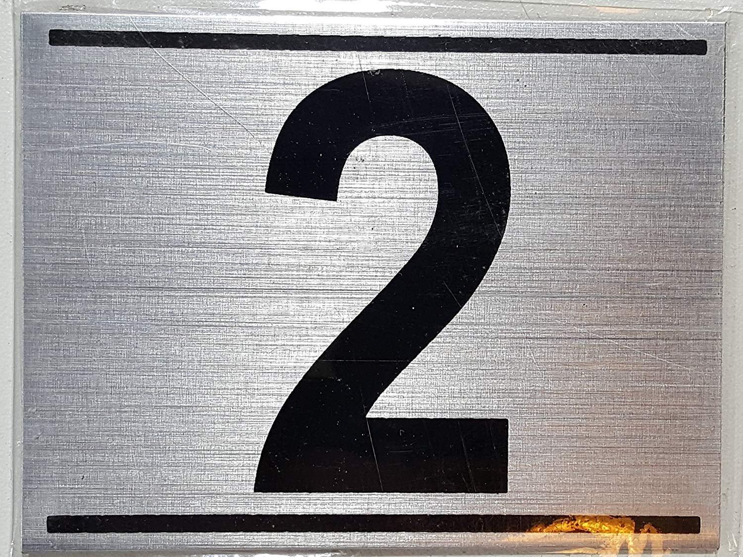 APARTMENT NUMBER TWO (2) SIGN - -BRUSHED ALUMINUM (2.25 X 3) - Walmart.com