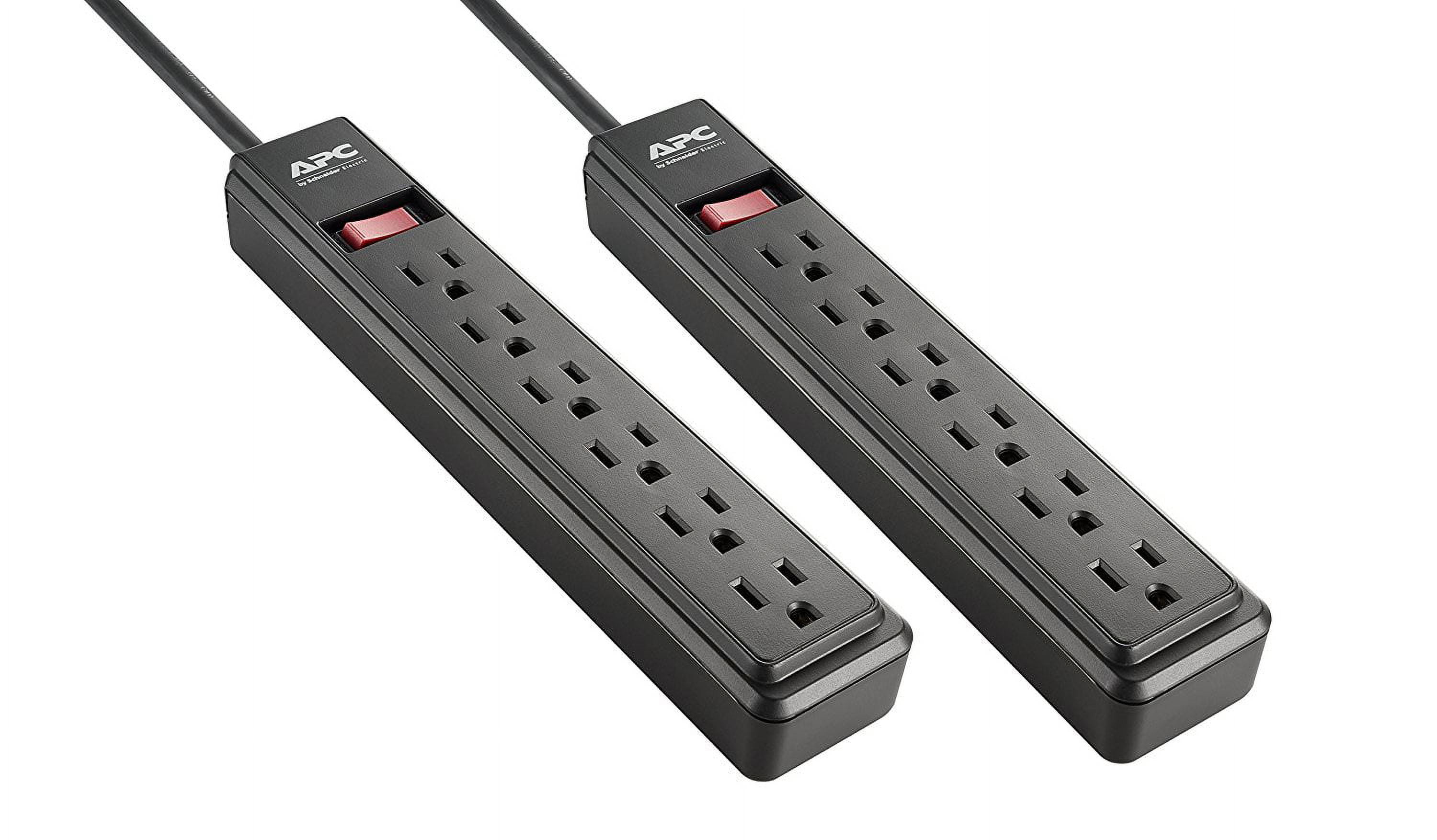 APC 6-Outlet Black Power Strip 2-Pack (PZ62BDP) - Walmart.com