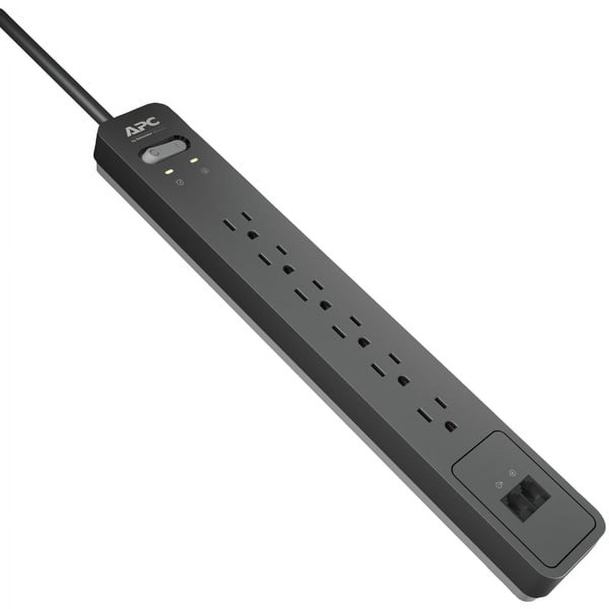 APC 6-Outlet Surge Protector 1080 Joules with Telephone Protection ...