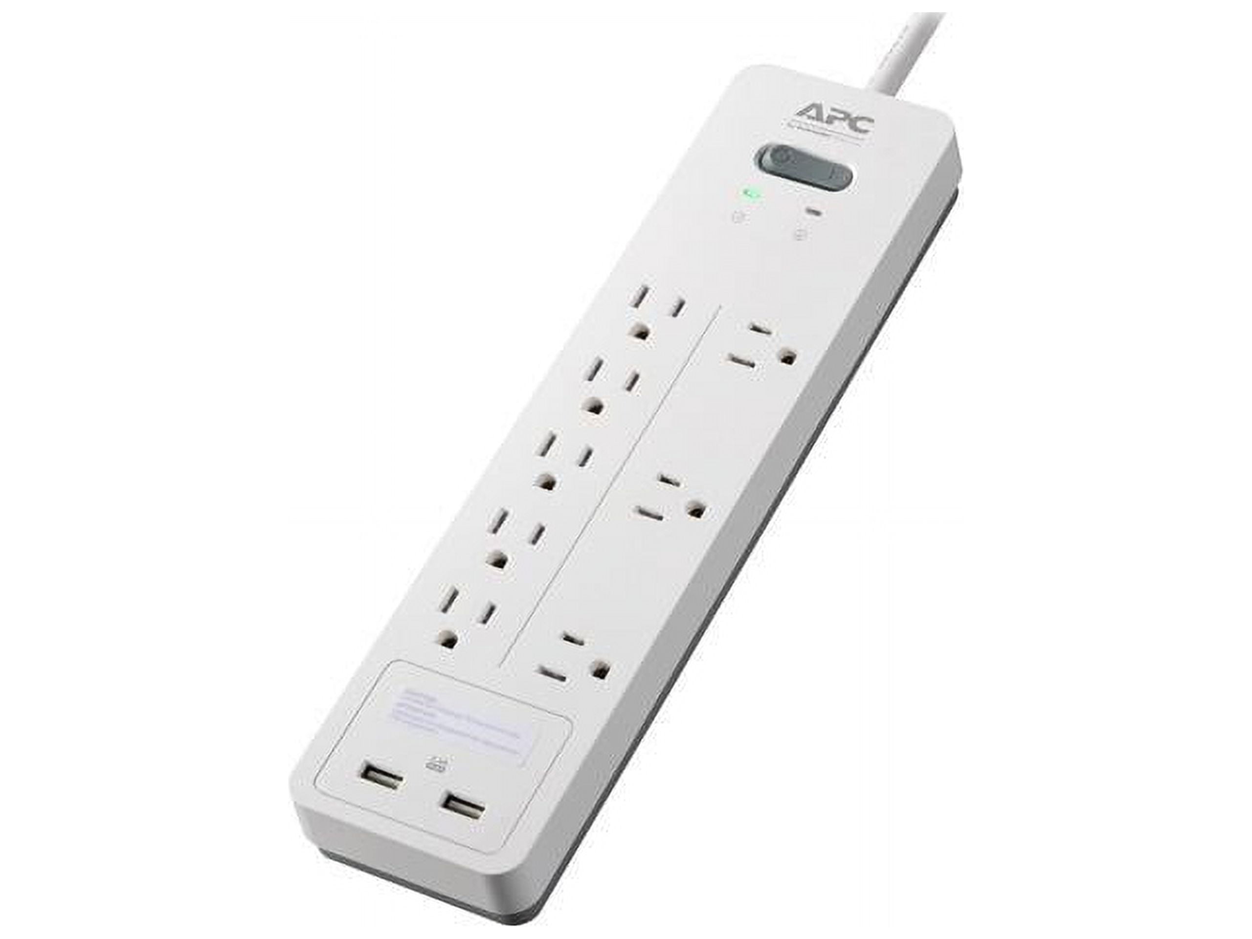 APC 8-Outlet Surge Protector with USB Charging Ports, SurgeArrest Home ...