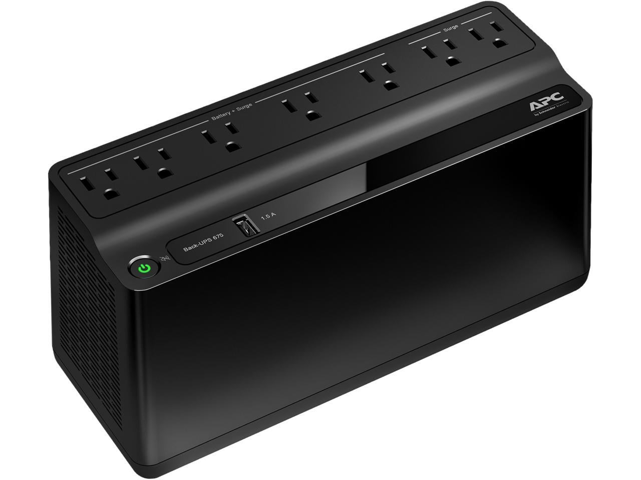 APC BE670M1 675VA 360 Watts 7 Outlets Uninterruptible Power Supply (UPS ...