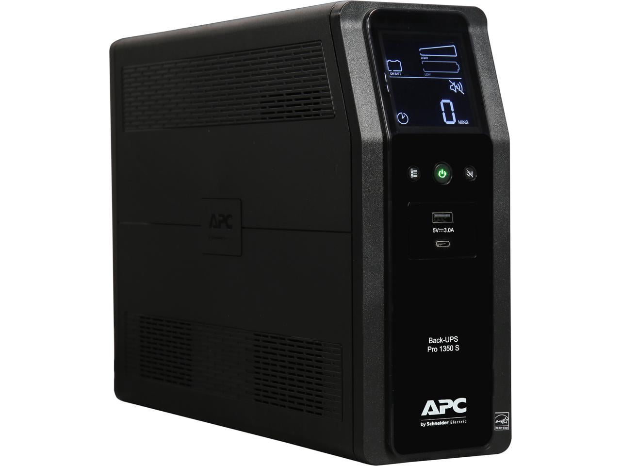 APC BR1350MS 1350 VA Pure SineWave 10 Outlets 2 USB Charging Ports Back ...