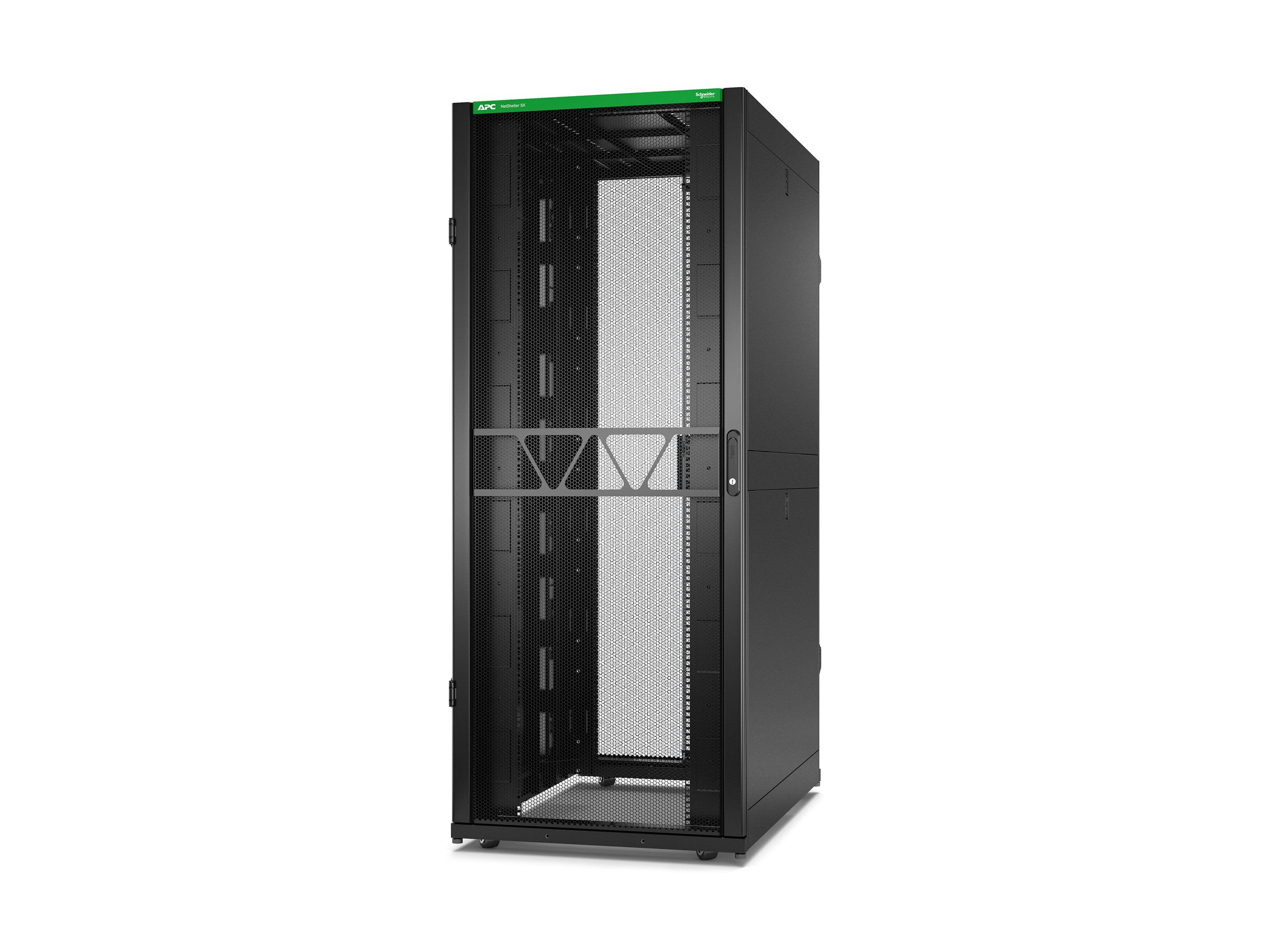APC NetShelter SX Server Rack Gen 2, 42U, 1991H x 800W x 1200D mm, with Sides, Black [TAA ...