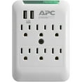 APC PE6WU2 Essential SurgeArrest 6-Outlet Wall Tap with 2 USB Charging ...