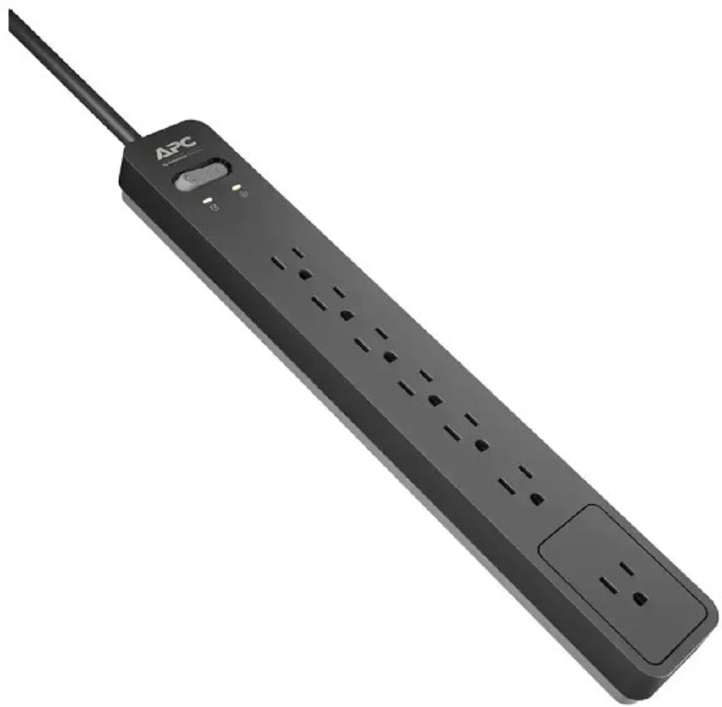 APC PE76 Indoor SurgeArrest 6 ft. Surge Protector with 7 outlets Black ...