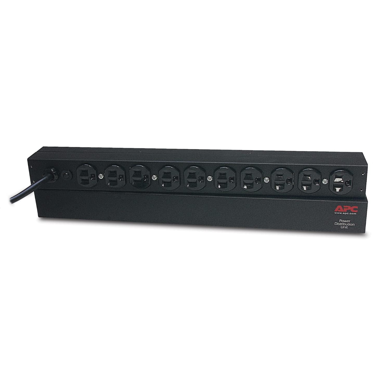 APC Rack Mount PDU, Basic 100V-120V/15A, (10) Outlets, 1U Horizontal Rackmount (AP9562 ...