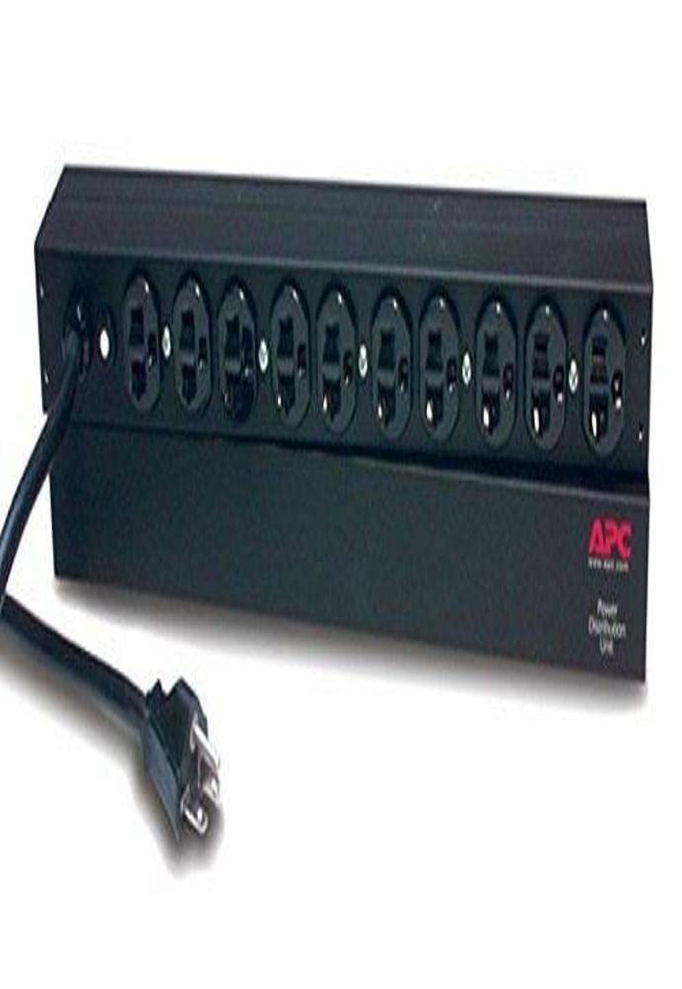 APC Rack Mount PDU, Basic 100V-120V/20A, (10) Outlets, 1U Horizontal Rackmount (AP9563 ...