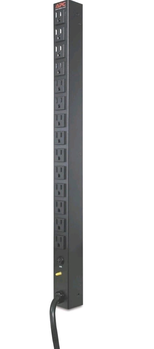 APC Rack Mount PDU Basic 100V-120V/20A (14) Outlets 0U Vertical ...