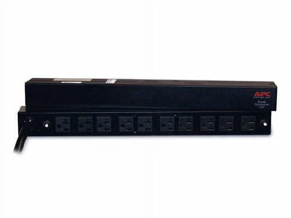 APC Rack Mount PDU, Basic 100V-120V/30A, (10) Outlets, 1U Horizontal Rackmount (AP9560 ...