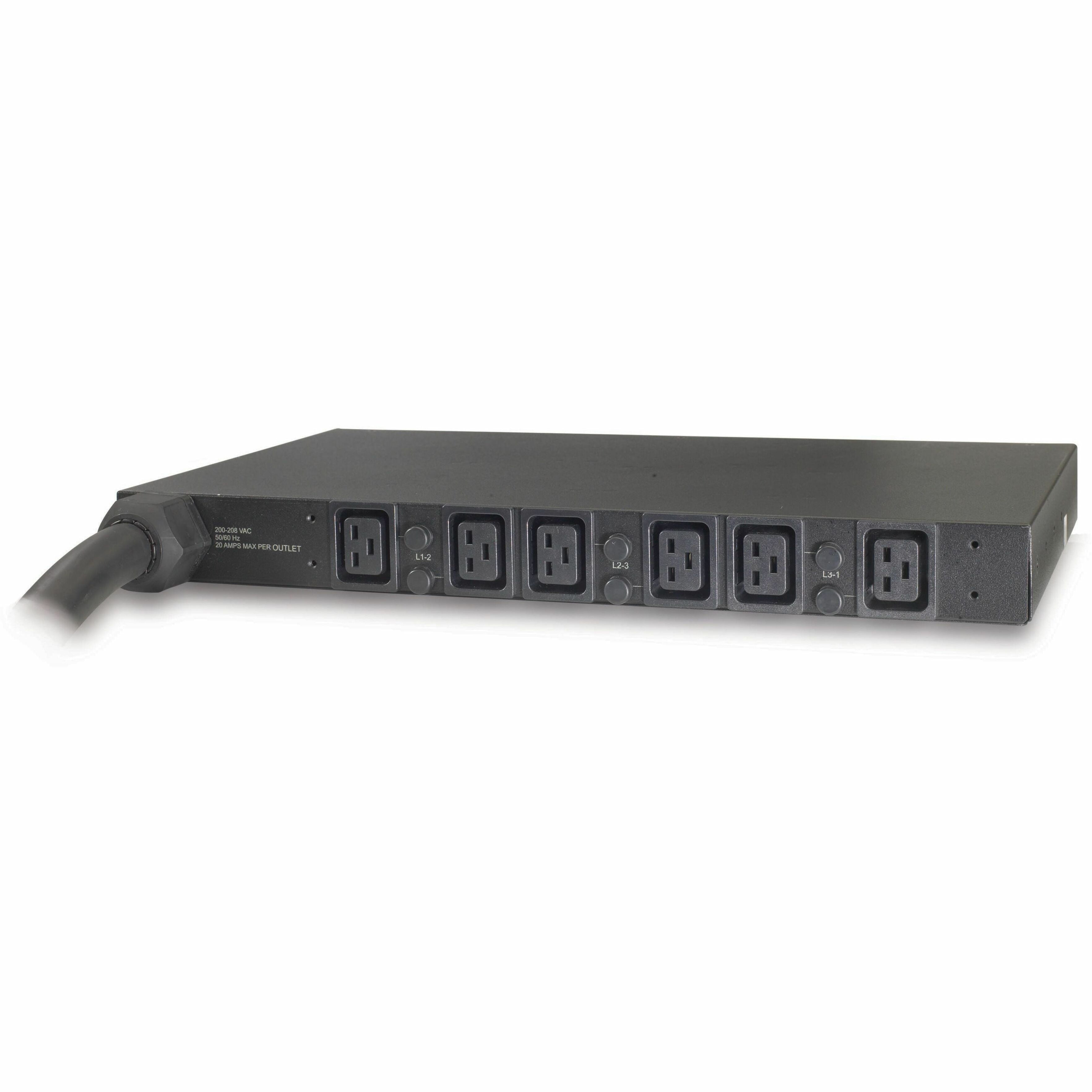 APC NetShelter Basic Rack PDU 1U 14.4kW 208V 6 C19 outlet - Walmart ...