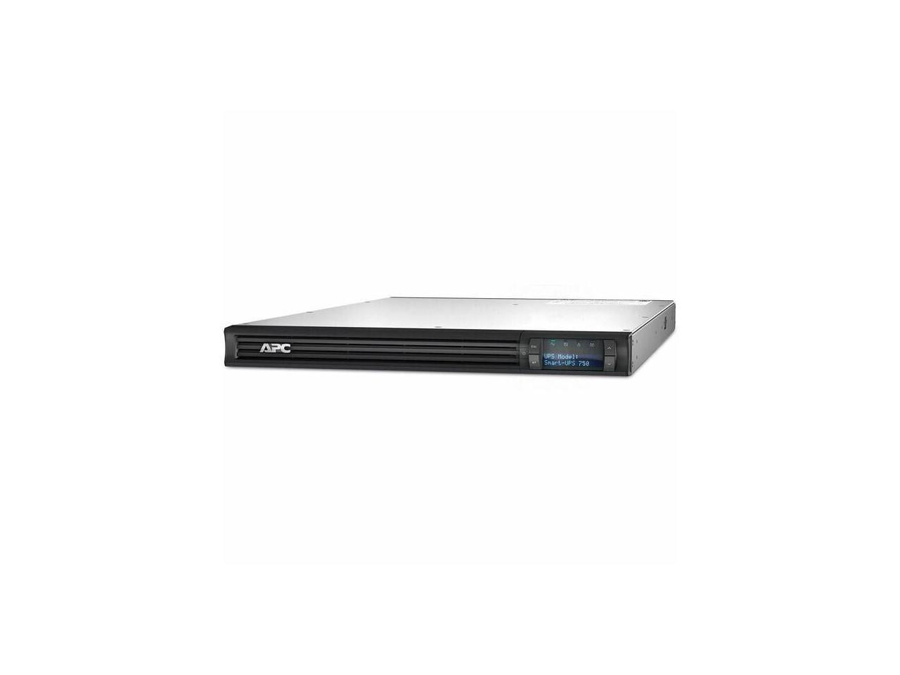 APC Smart-UPS, Line Interactive, 750 VA, LCD, Rackmount 1U, 120V ...